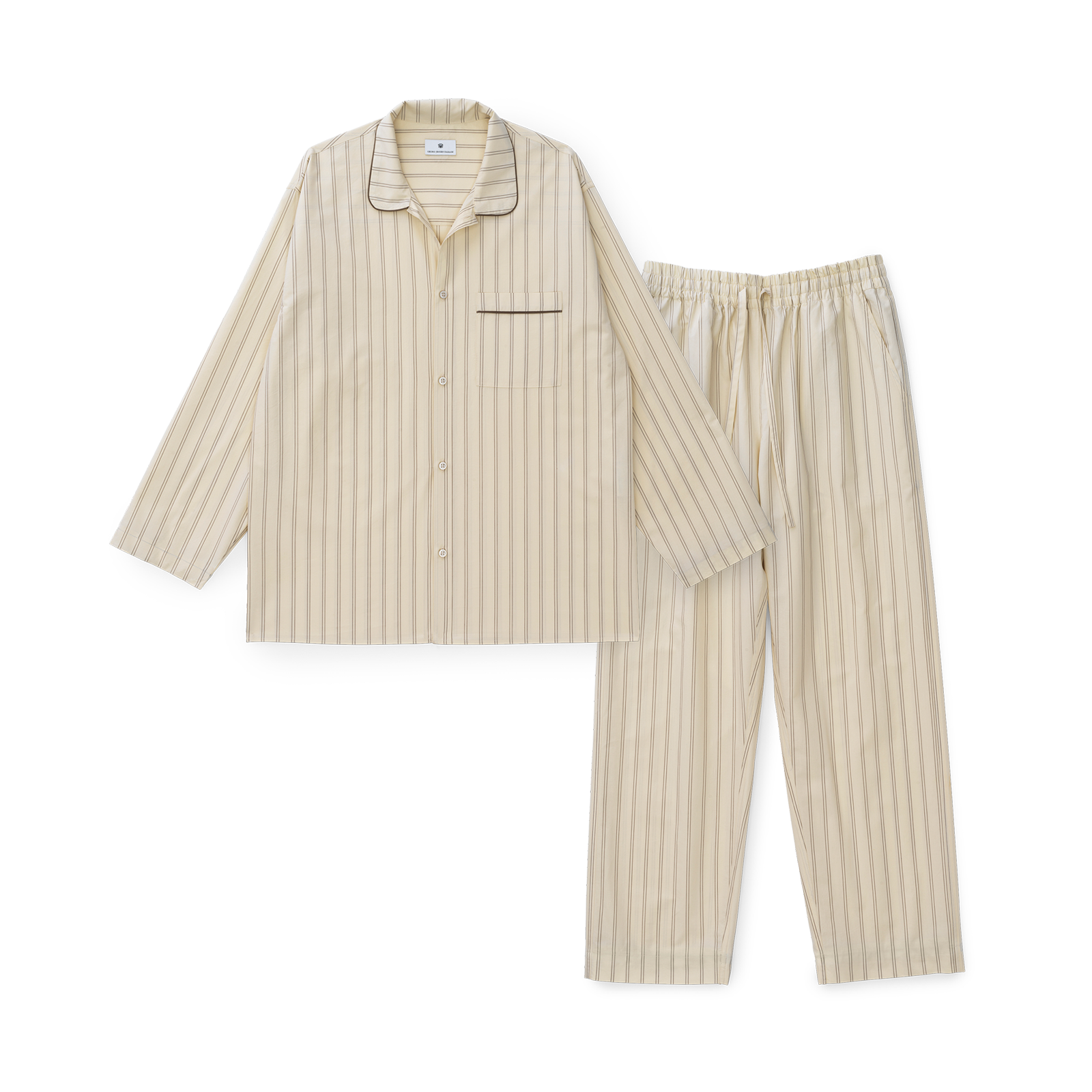 Unisex pyjamas in Supima cotton in Archive Linen