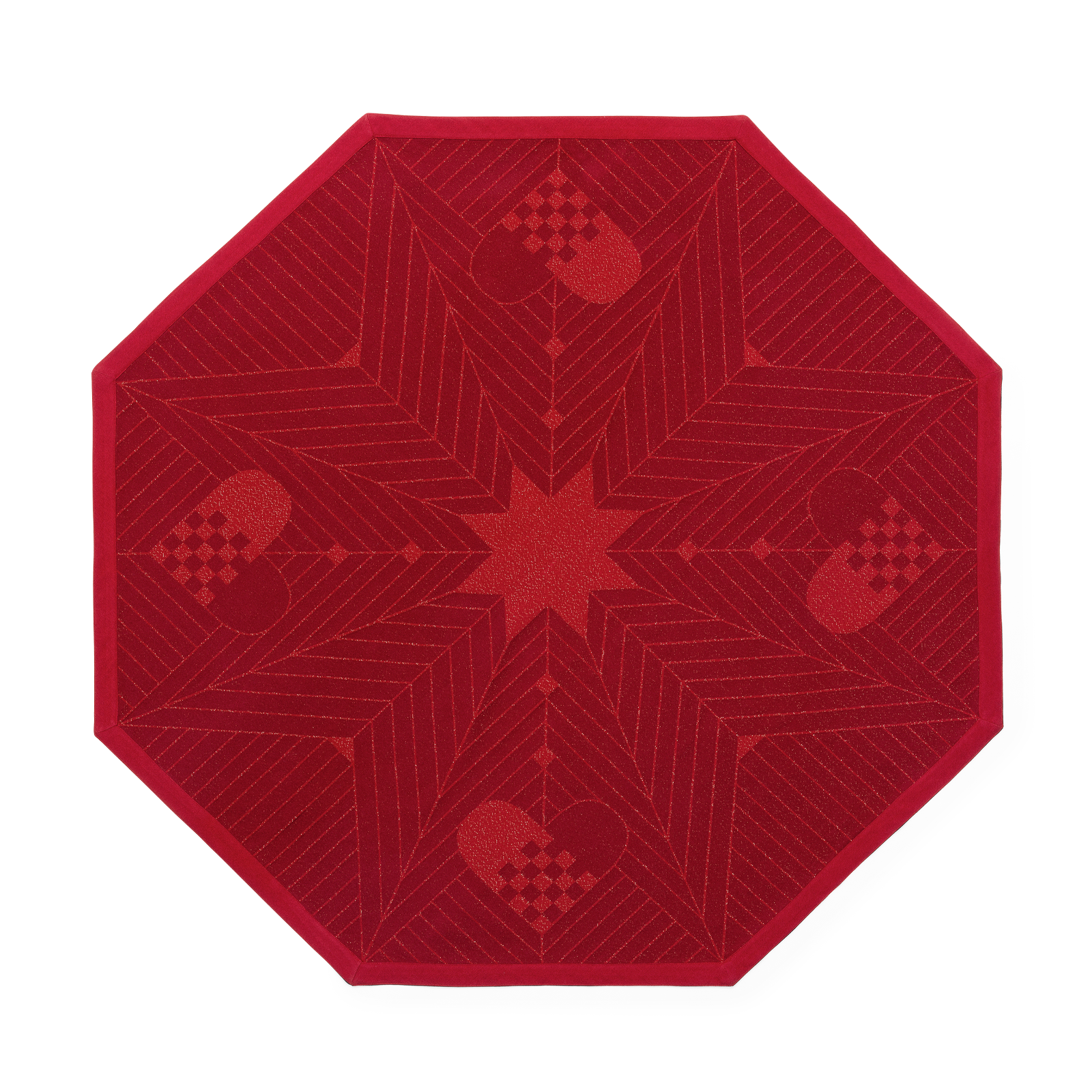 Christmas 50 – Christmas Tree Carpet in Gold Red by Georg Jensen Damask