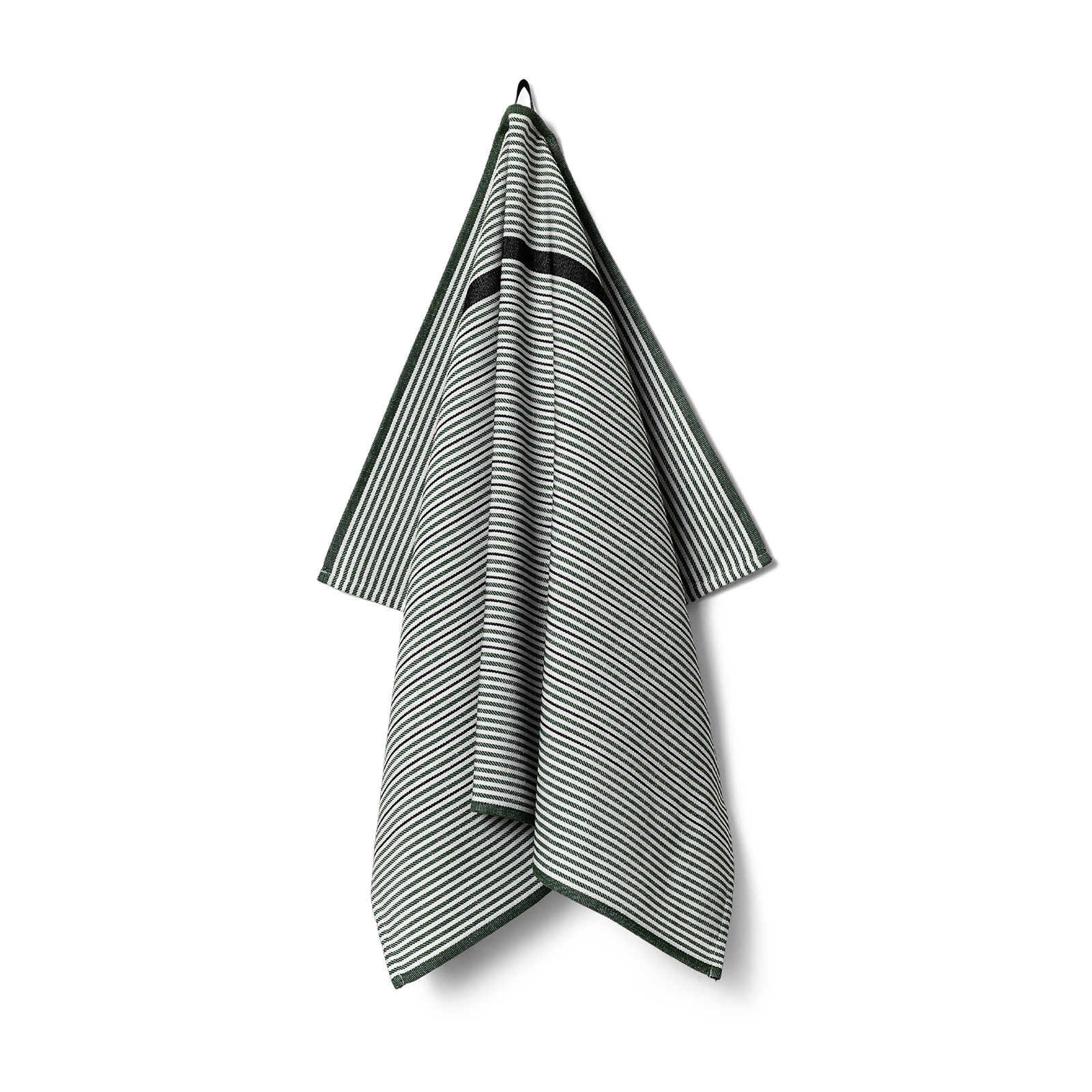 Comet Tea Towel with Dark Green Stripes – Georg Jensen Damask