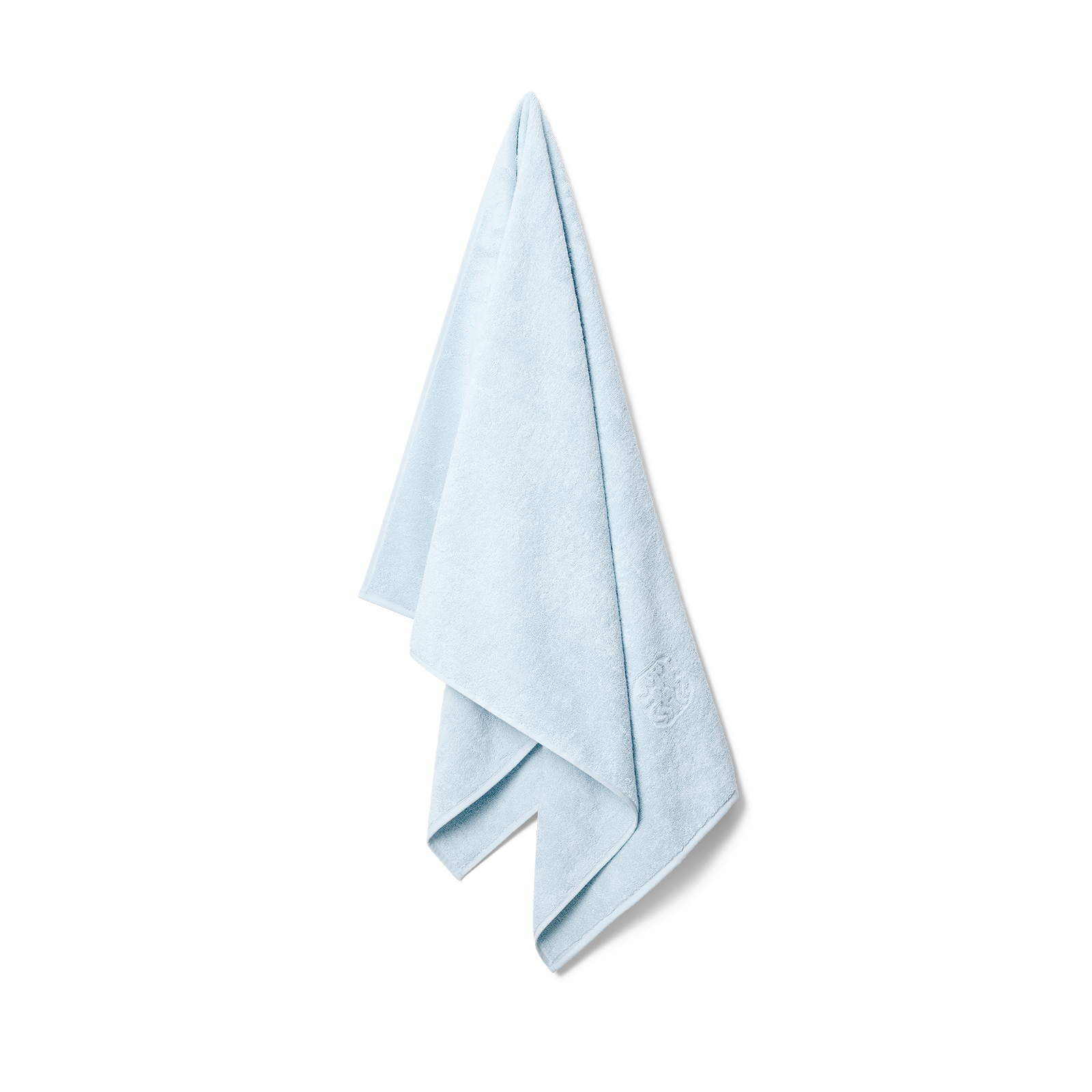 Glossy Jacquard-Woven Bath Towel in Light Blue with Aqua Hues – Soft ...